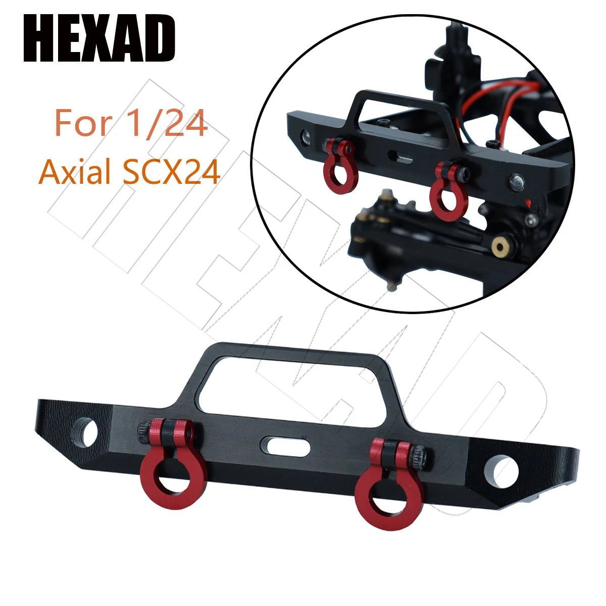 Crawler Car Metal Front Bumper with Rescue Hook Tow Hook for 1/24 Axial ...