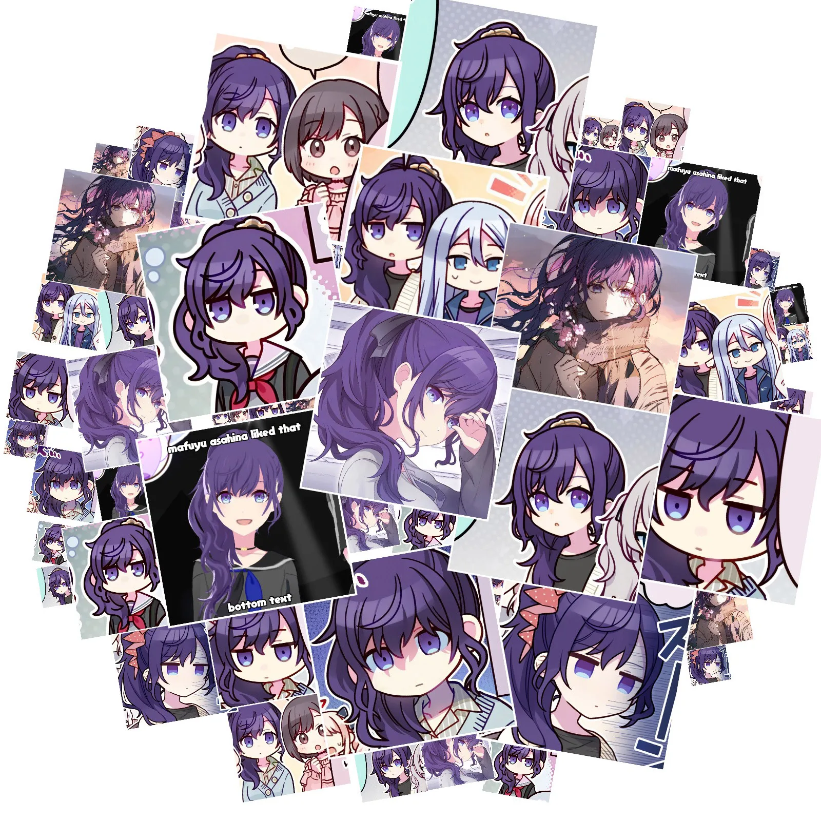 10PCS-Mafuyu-Asahina-Cartoon-Stickers-Comic-Waterproof-Graffiti-Vinyl ...