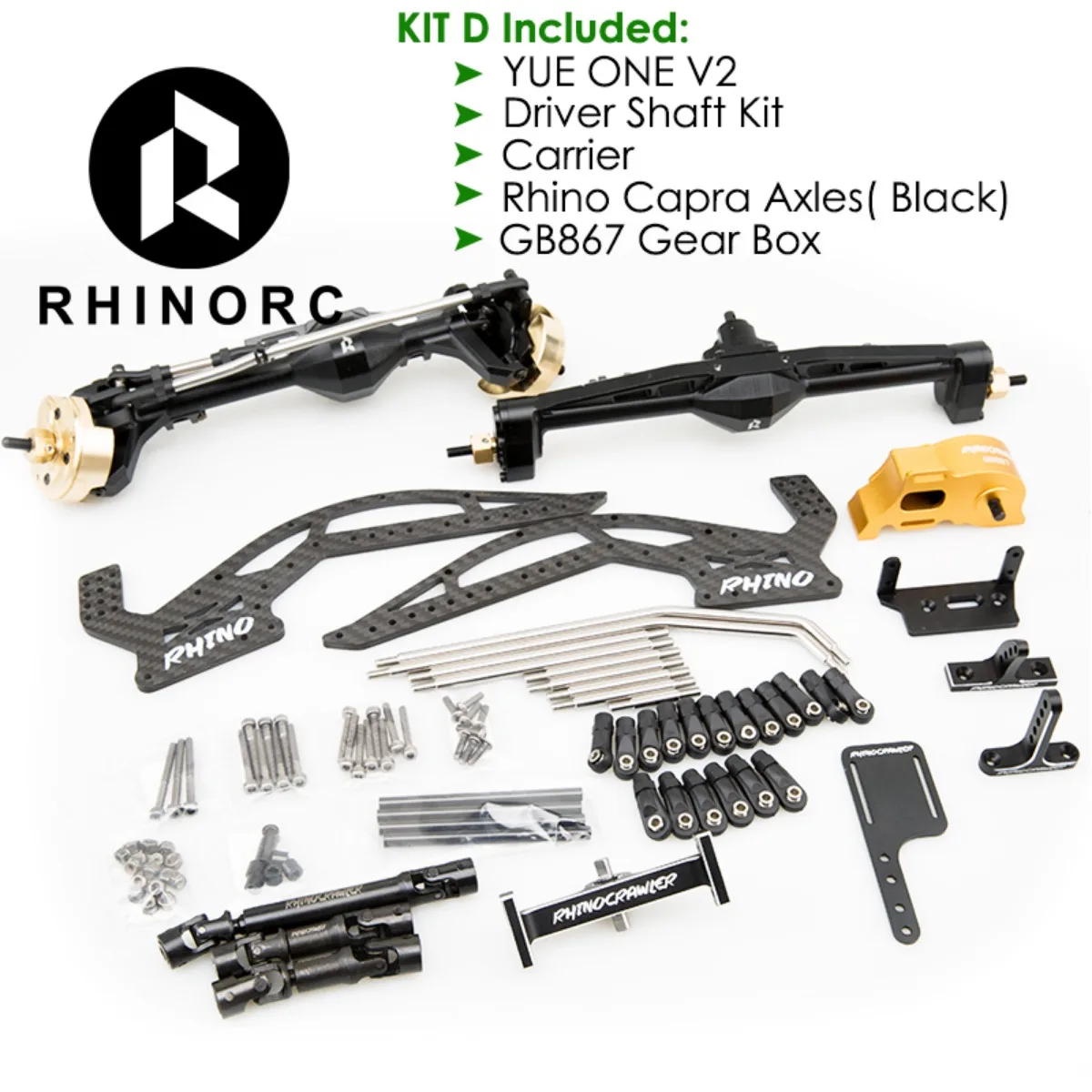 Rhino-YUE-ONE-V2-RC-Crawler-Frame-Chassis-Shafty-Full-Kit-With-Capra ...
