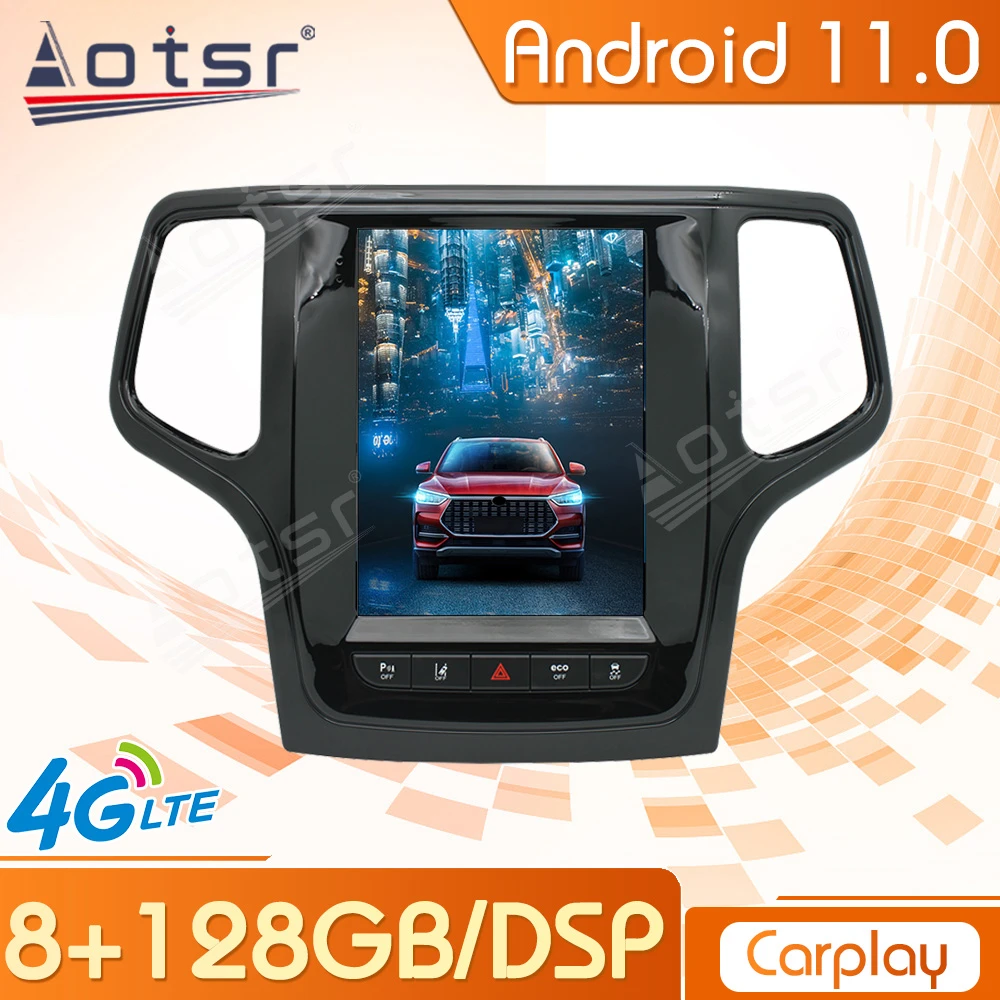 Tesla Car Radio For Jeep Grand Cherokee WK2 2010 2019 GPS Carplay ...