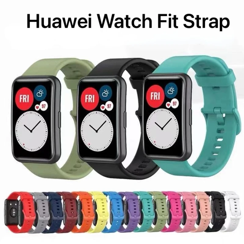 Silicone-Strap-For-Huawei-Watch-Fit-Original-Smartwatch-Replacement ...