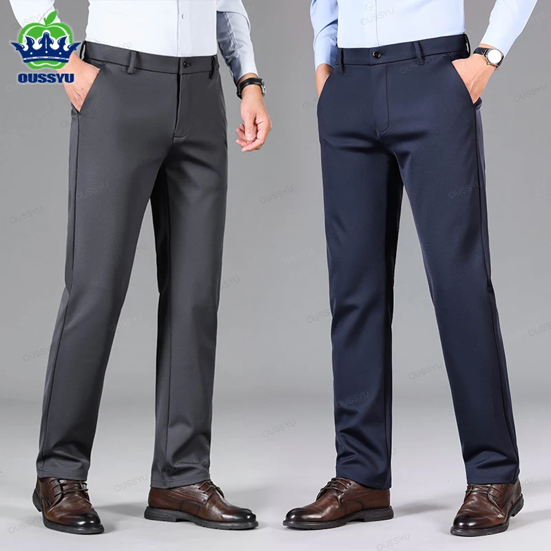 Brand-Clothing-Classic-Stretch-Fabric-Business-Formal-Pants-Men-s-Suit ...