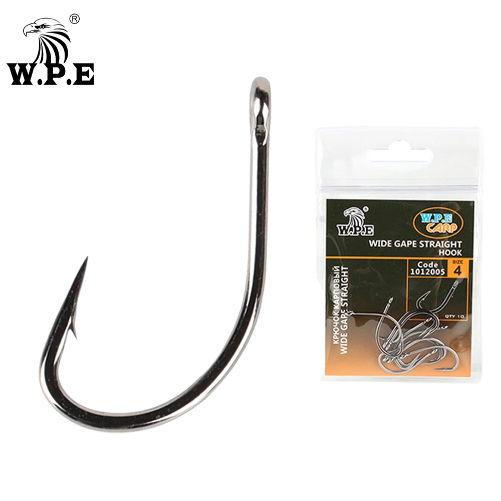 W.P.E Fishing Hook BKK 30pcs/lot Size 1#-10# High Carbon Steel Barbed ...