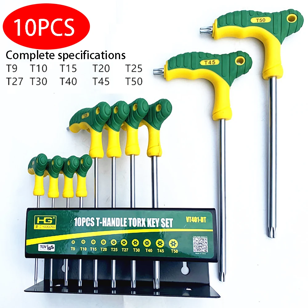 10pcs-Allen-Wrench-Tool-Screwdriver-Hexagon-Spanner-Star-T-Handle-Hex ...