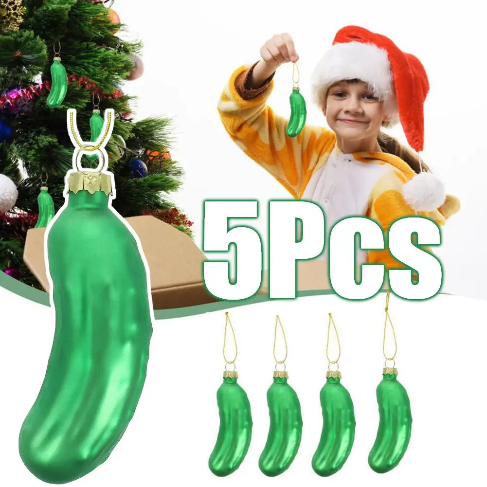 5Pcs-Christmas-Pickle-Hanging-Ornament-Christmas-Tree-Decorations ...