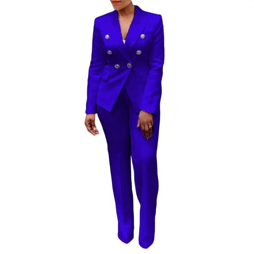 2 Stks/set Formele Vrouwen Blazer Broek Set Kantoor Dame Double ...