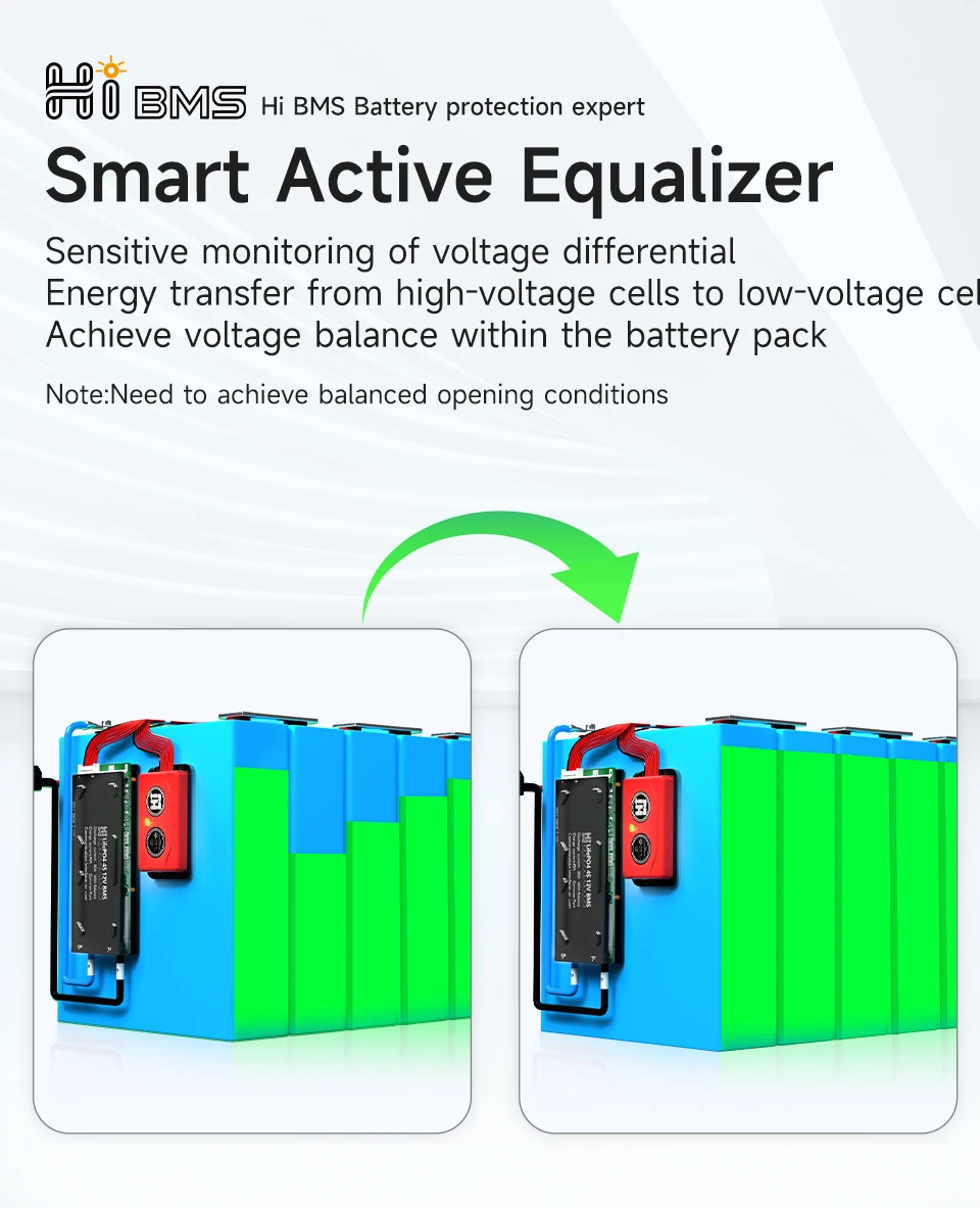 30A BMS intelligent actif-Lifepo4 12S 36V BMS-Lifepo4 Li-ion 18650 ...