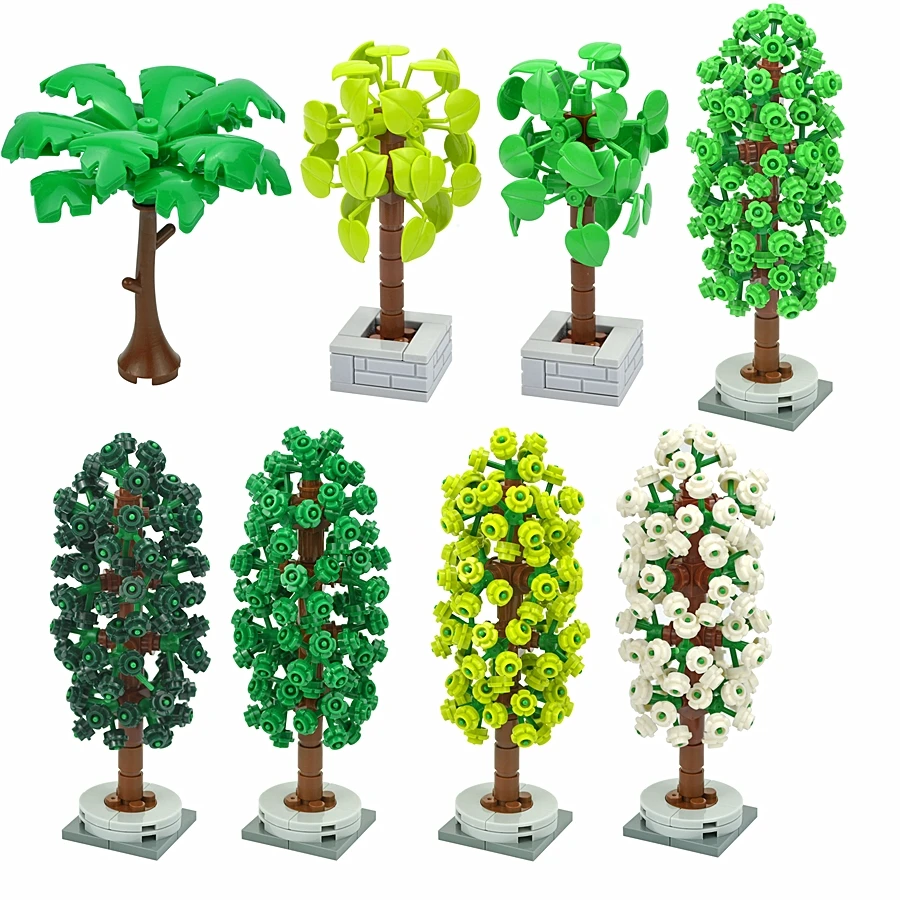 MOC-Pine-Tree-Plant-Set-Spruce-Tree-Building-Blocks-City-Farm-Street ...