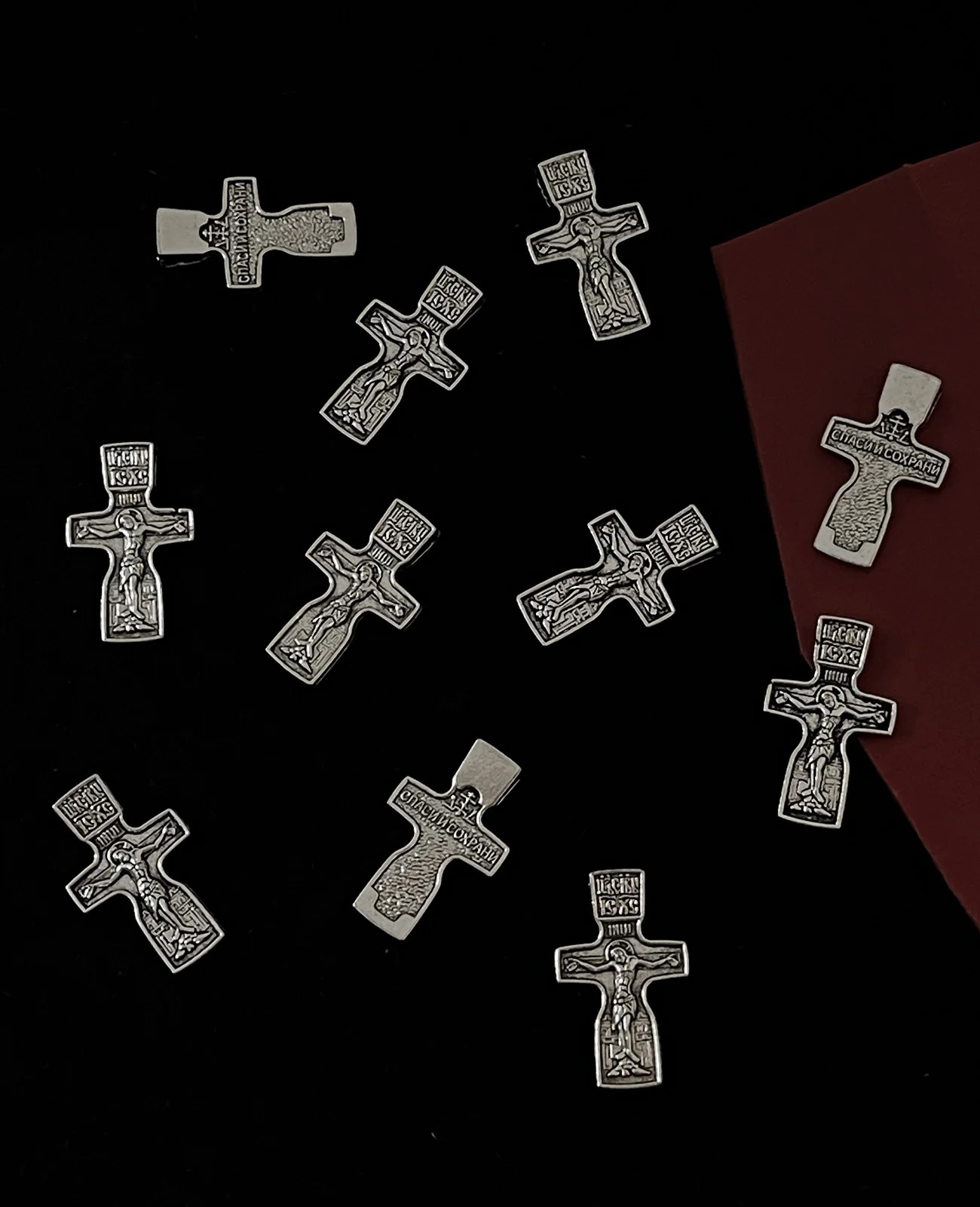 Diyalo 10Pcs Orthodox Crucifix Jesus Cross Pendants Спаси и Сохрани ...
