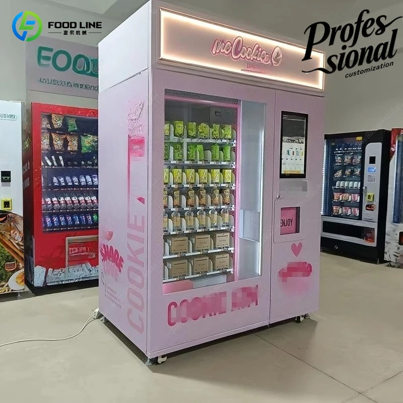 Refrigerated Cookies Vending Machine with Robot Lift System for Selling ...