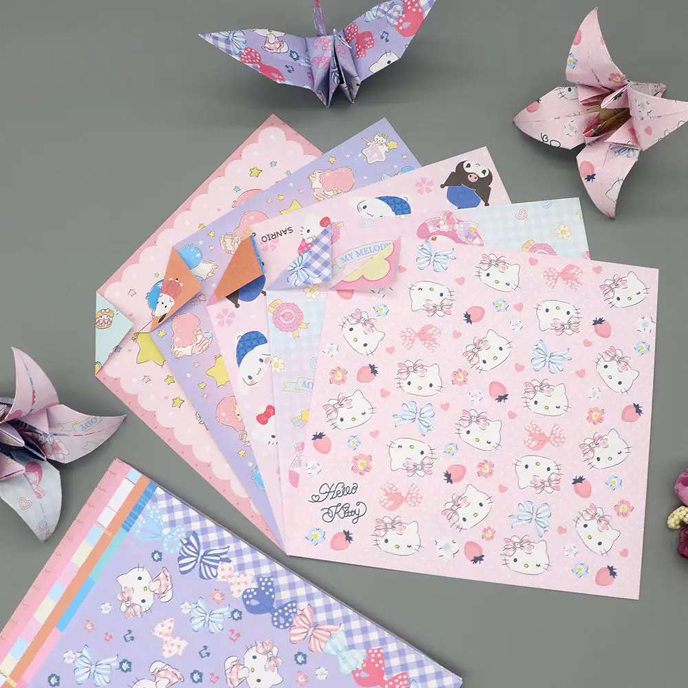 Sanrio-Hello-Kitty-Thousand-Paper-Cranes-Origami-Square-Handmade-15cm ...