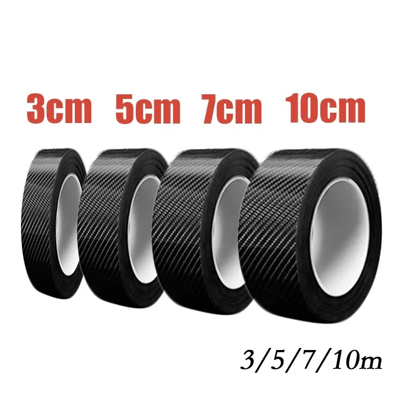 3m Car 3D Carbon Fiber Stickers Door Sill Anti-stepping Protector Trunk ...