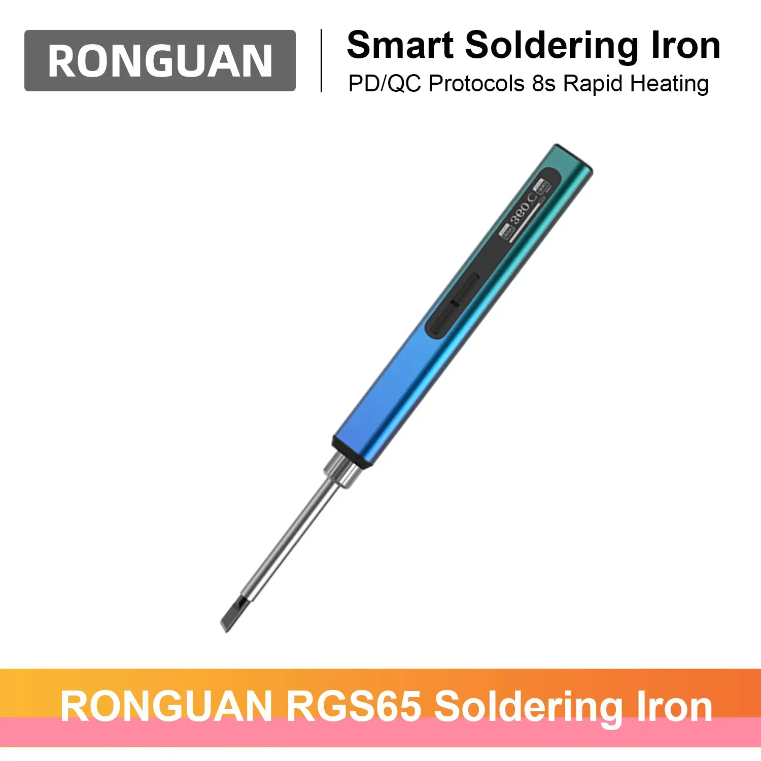 RONGUAN-RGS65-Electric-Soldering-Iron-Kit-PD-65W-Repair-Tool-Metal-Appearance-Pencil-Portable ...
