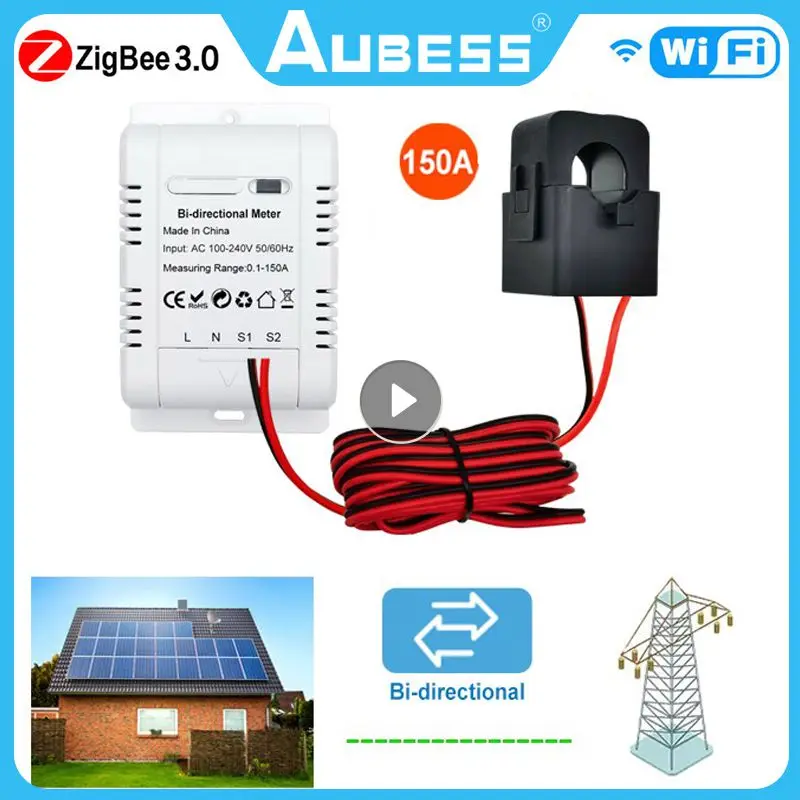 Solar-PV-Bidirectional-Two-Way-Tuya-Smart-WiFi-ZigBee-Energy-Meter-150A ...
