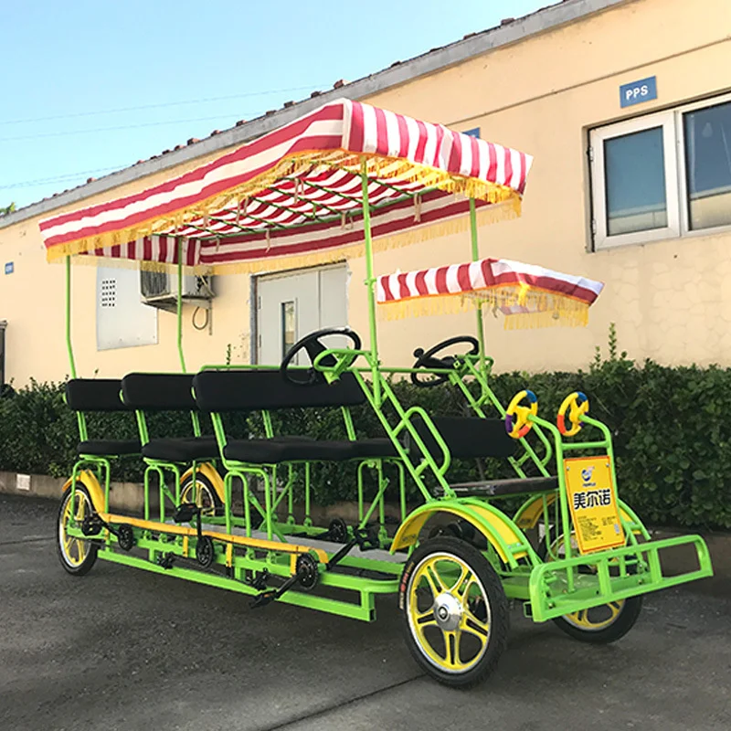 Tandem-Rickshaw-Bicycle-Pedal-for-Adults-4-Wheel-Tourist-Tricycle-for ...