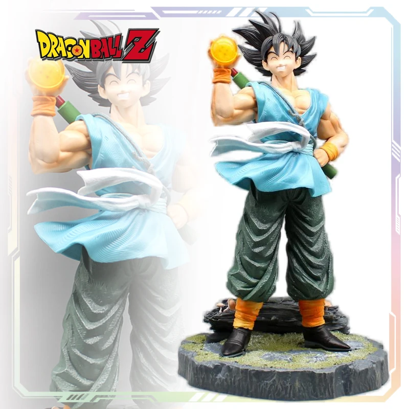 41cm-Dragon-Ball-Anime-Dbz-Son-Goku-Statue-Figure-With-4star-Crystal ...