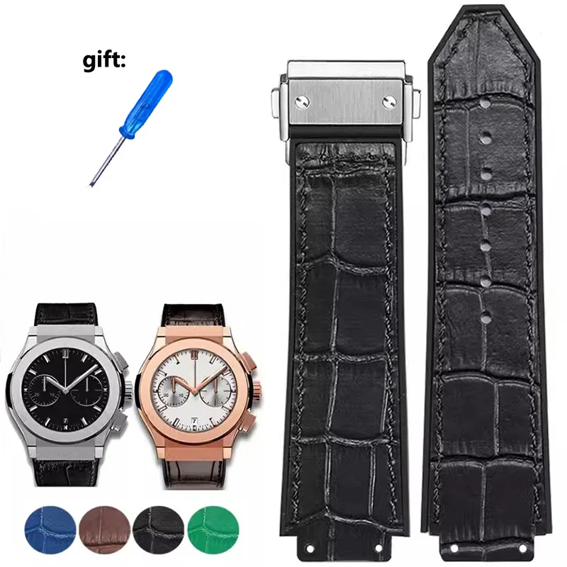 Watchbands for HUBLOT BIG BANG Silicone 25*19mm Waterproof Men's Watch ...