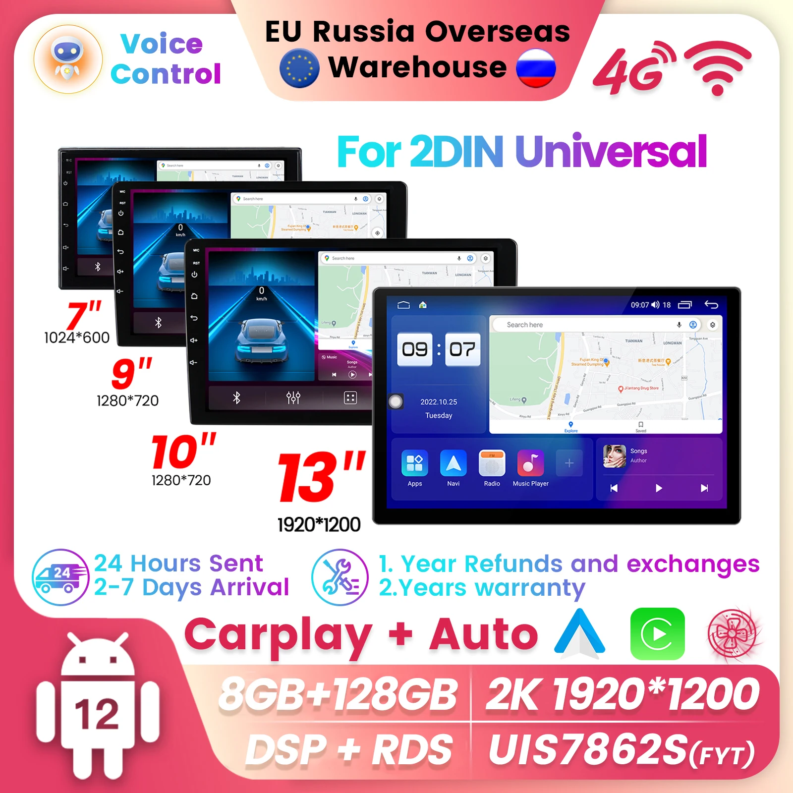 13-QLED-Android-12-Car-Radio-Multimedia-Universal-Intelligent ...