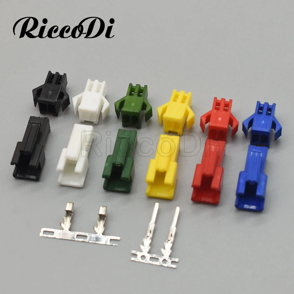 10-100Set Black White Blue Green Red SM Connector Plug Pitch 2.54MM Female Male Housing ...