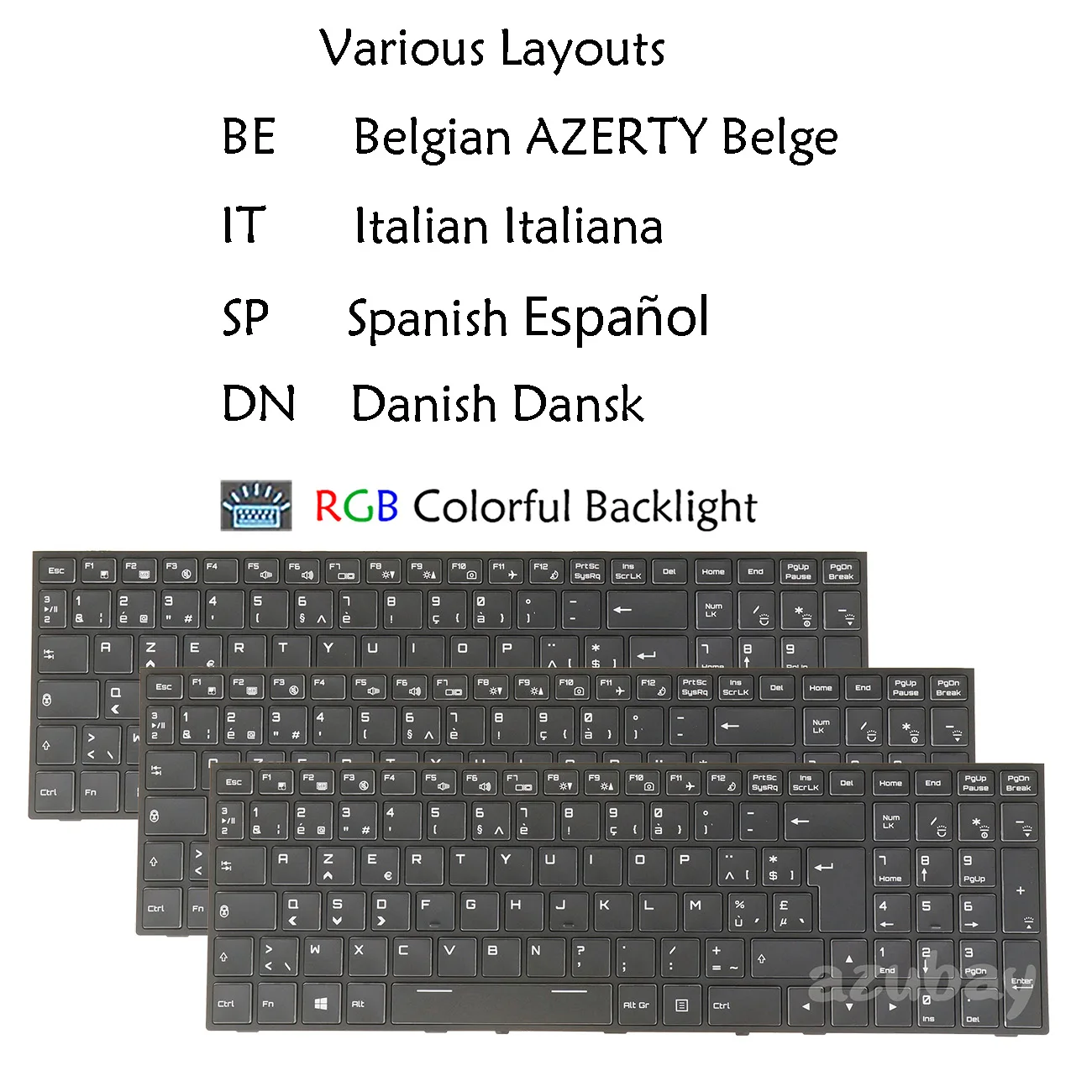 Keyboard For Clevo Sager NP8151 NP8152 NP8153 NP8155 NP8156 NP8157 ...