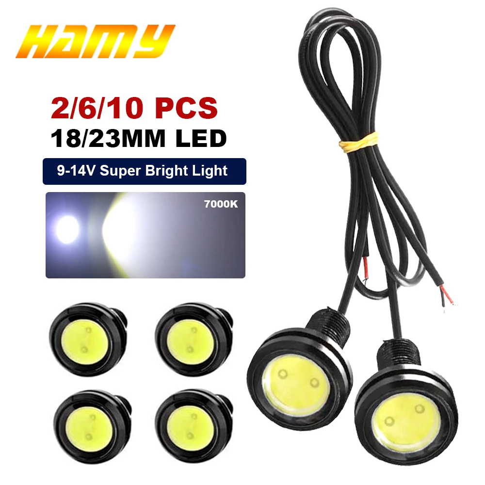 2/10 PCS 18mm/23mm Eagle Eye LED Signal Bulb Car Fog DRL Daytime ...