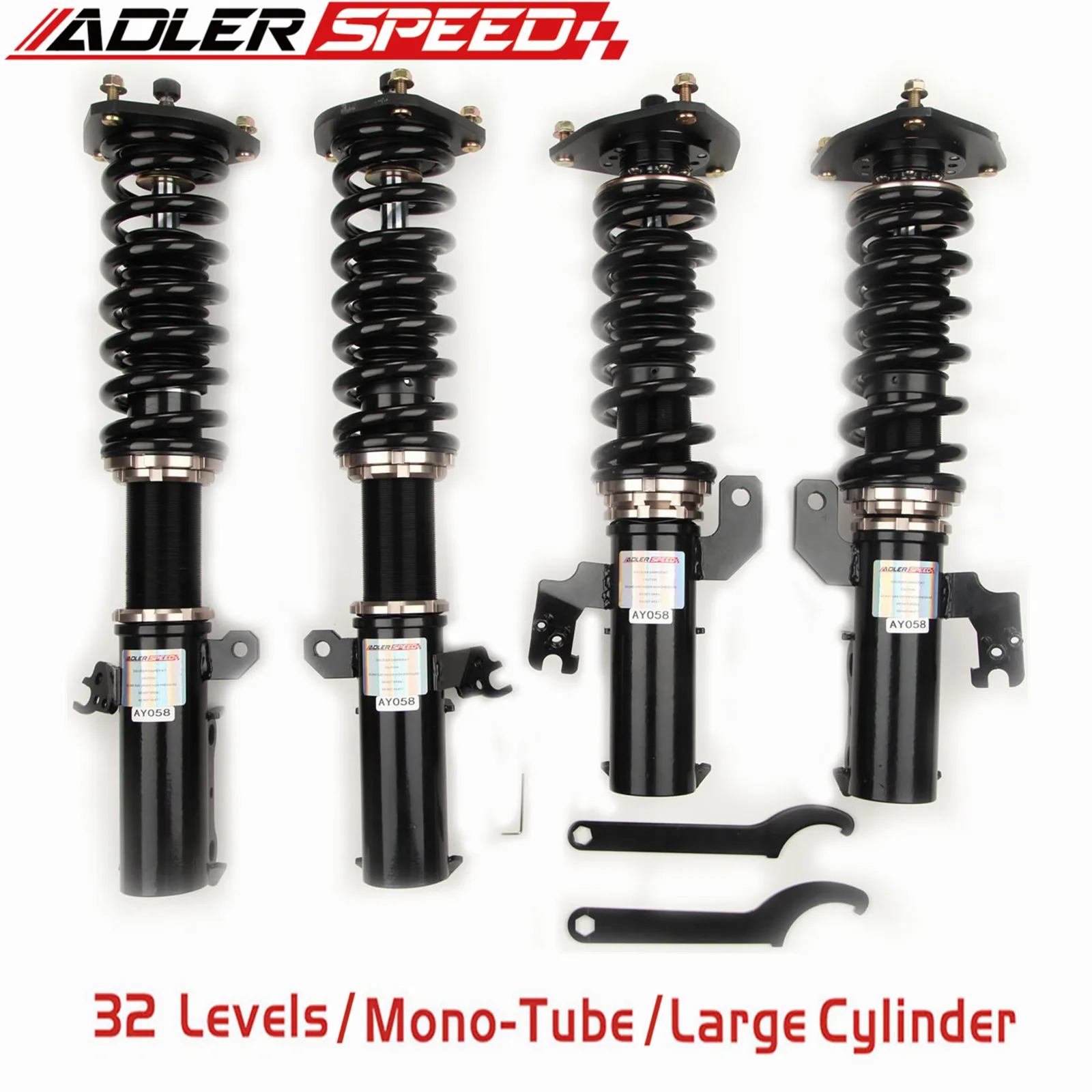 Adlerspeed 32 Levels Mono Tube Coilovers Suspension Kit For Toyota ...