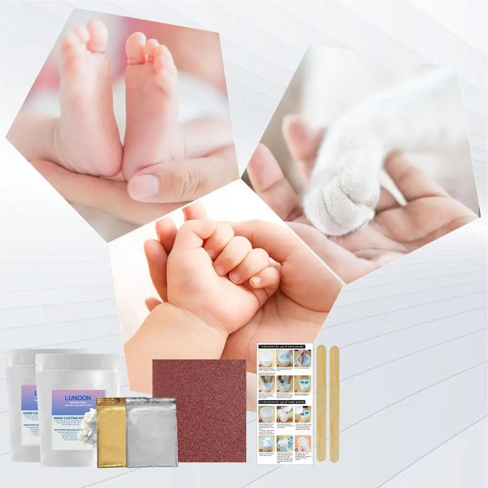 DIY Couples Hands Casting Kit 3D Hands Mold Baby Plaster Mold Kit Hand ...