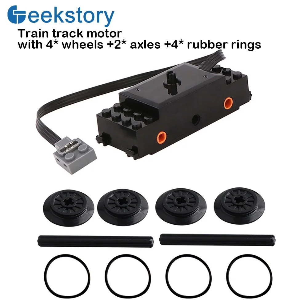 MOC Technical Parts Train Track Motor With Wheel Axle for Power ...