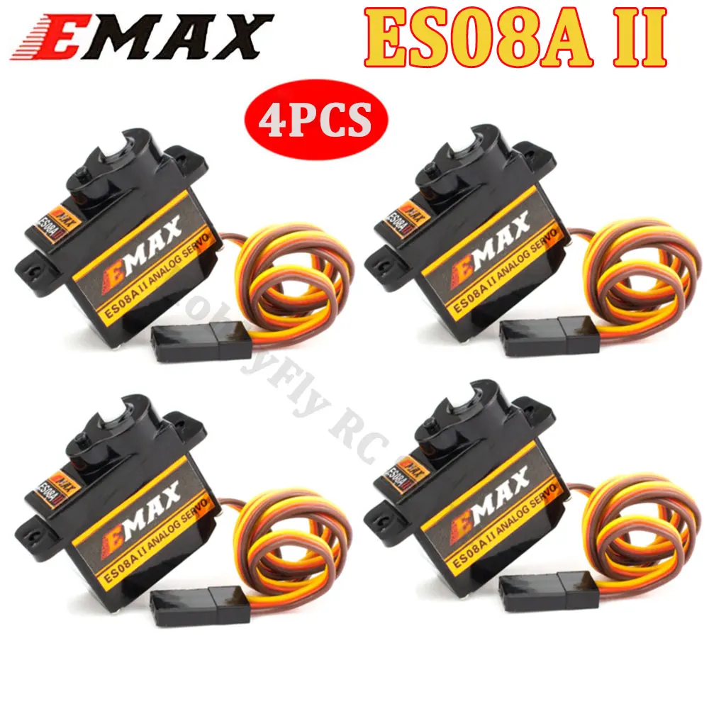 4PCS-EMAX-ES08A-II-9g-Micro-Servo-Plastic-Gear-Analog-Mini-Servo1-8kg ...