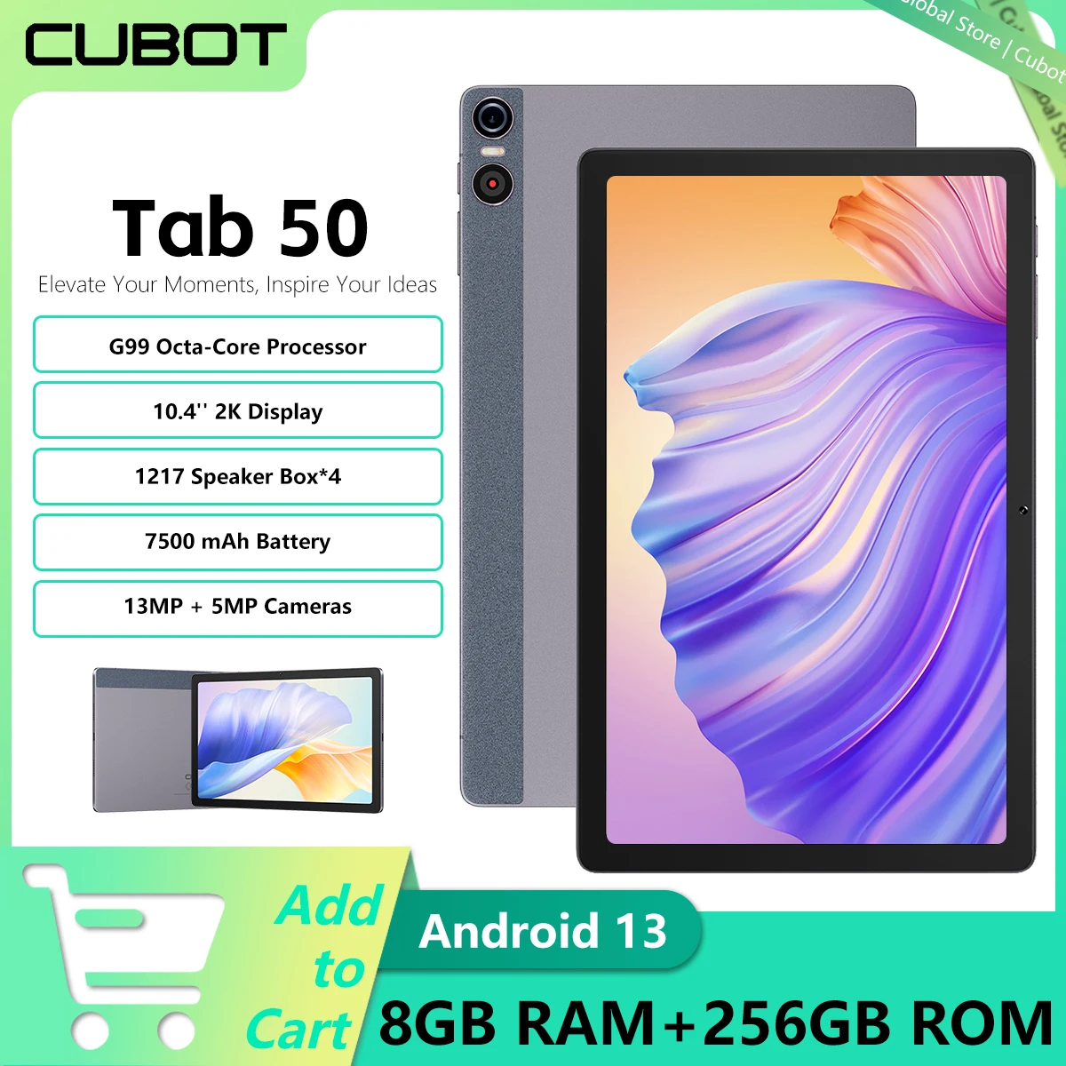 Cubot-TAB-50-Tablet-Android-13-Helio-G99-Octa-core-8GB-RAM-256GB-ROM-10 ...
