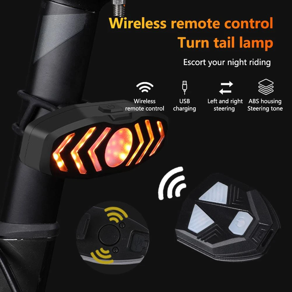 Bicycle Turn Signals Light Wireless Remote Control Mountain Road Bike ...