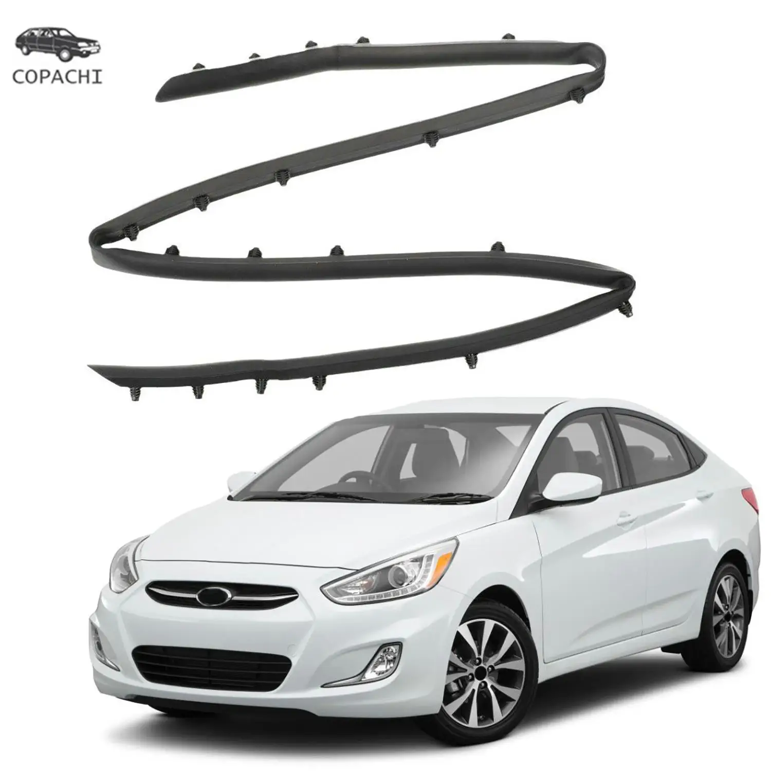 1Pc-Front-Bumper-Shield-Rubber-Seal-Strip-Trim-For-2012-2017-Hyundai ...