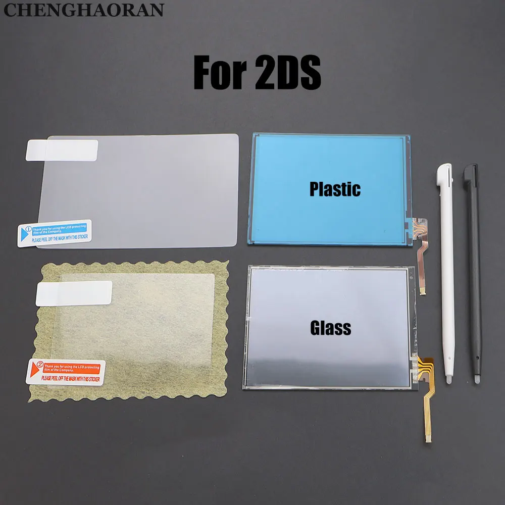 For 2DS Game Plastic Glass Touch Screen Digitizer Lens Panel Cover Top ...