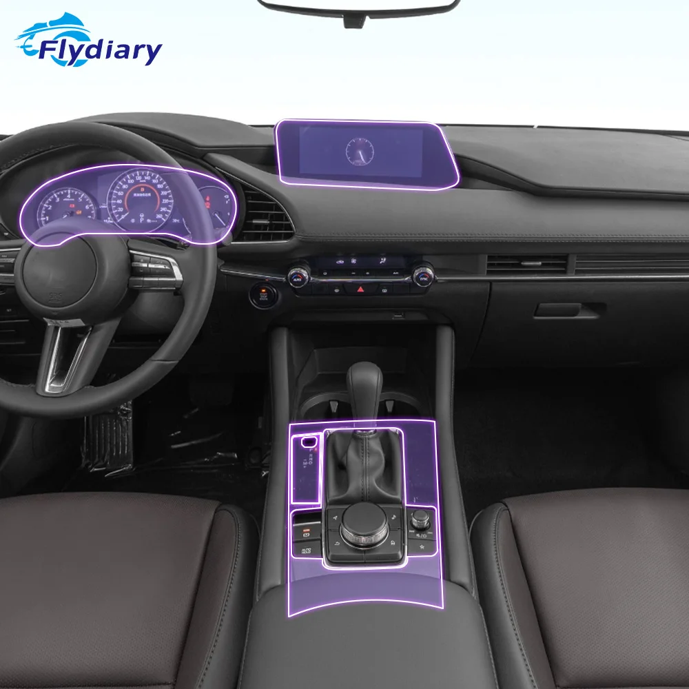 For-Mazda-3-Axela-2022-2023-Car-interior-Center-console-transparent-TPU ...