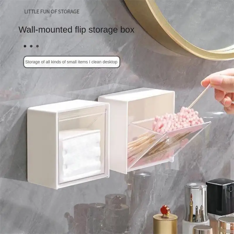 Plastic-Wall-Mounted-Storage-Boxes-Dustproof-Bathroom-Organizer-For ...