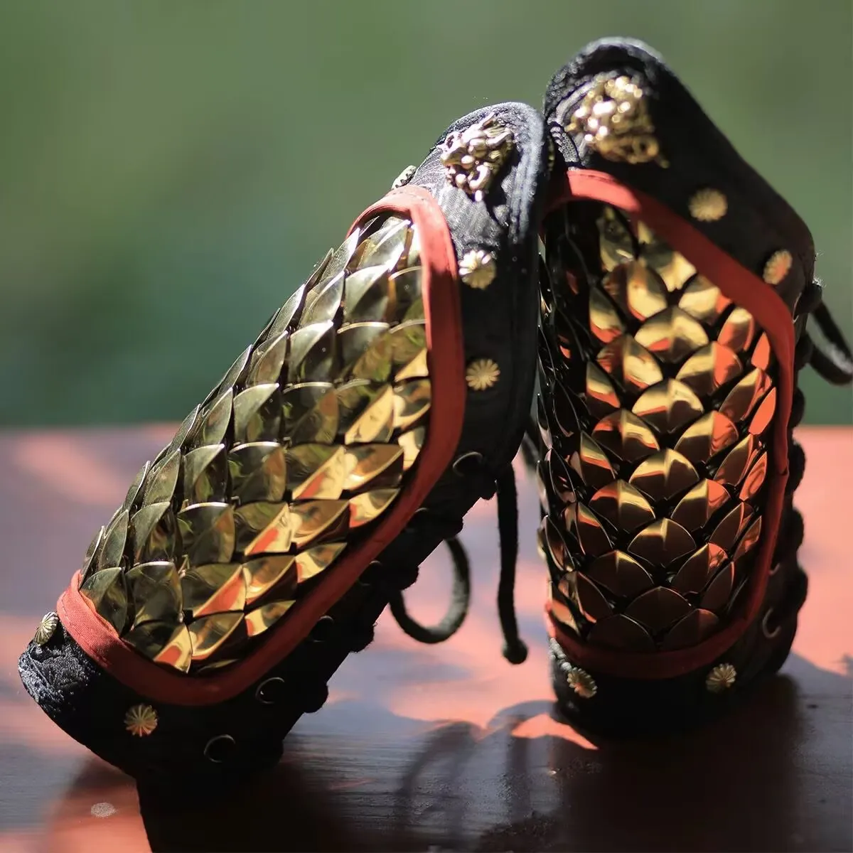 Ancient Hanfu Leather Wrist Guard Men Women Chinese Ming Dynasty Archer ...