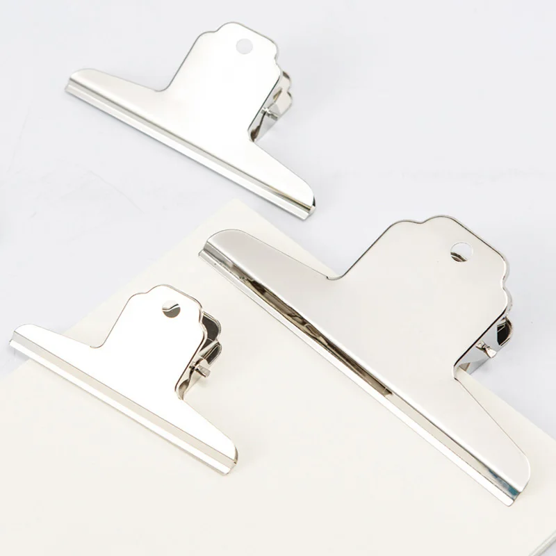Stainless steel clip Stationery document bill clip fixed extra large ...