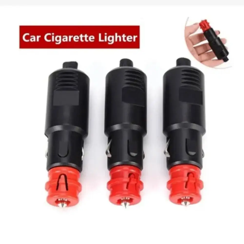 Red-12V-24V-Car-Cigarette-Lighter-Plug-Socket-Power-Plug-Connection ...