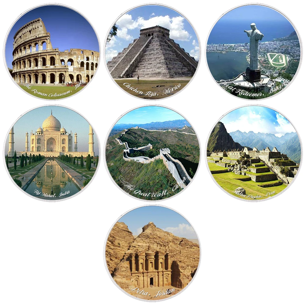 7pcs-set-of-Seven-Wonders-of-The-World-Commemorative-Coin-Set ...