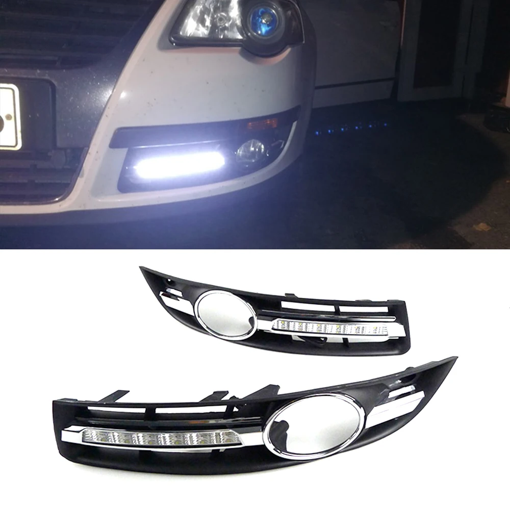 Car Flashing 2Pcs Car LED DRL Daytime Running Light For Volkswagen VW ...