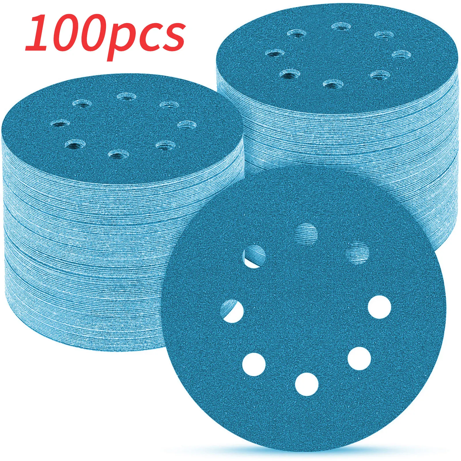 8 Hole 5 Inch Ceramic Flocked Sandpaper Grinding Disc Abrasive ...