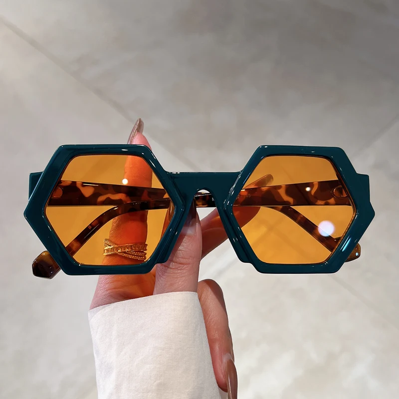 KAMMPT Vintage Sunglasses Men Women Fashion New in Retro Polygon Shades ...