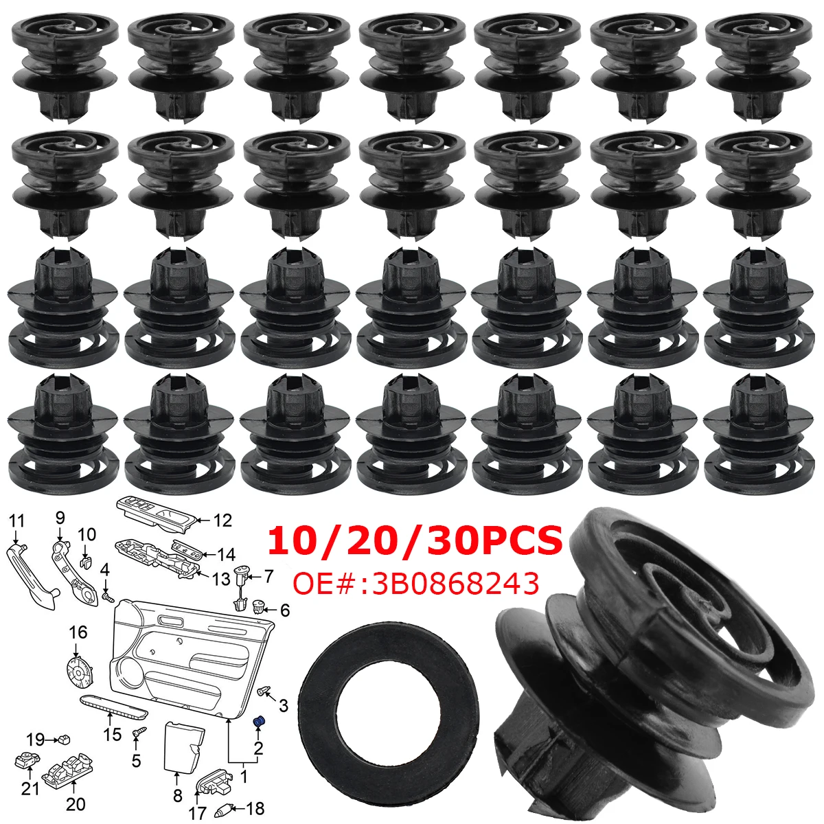 Car-Door-Panel-Card-Trim-Clips-Interior-Auto-Fastener-Clip-Retainers ...