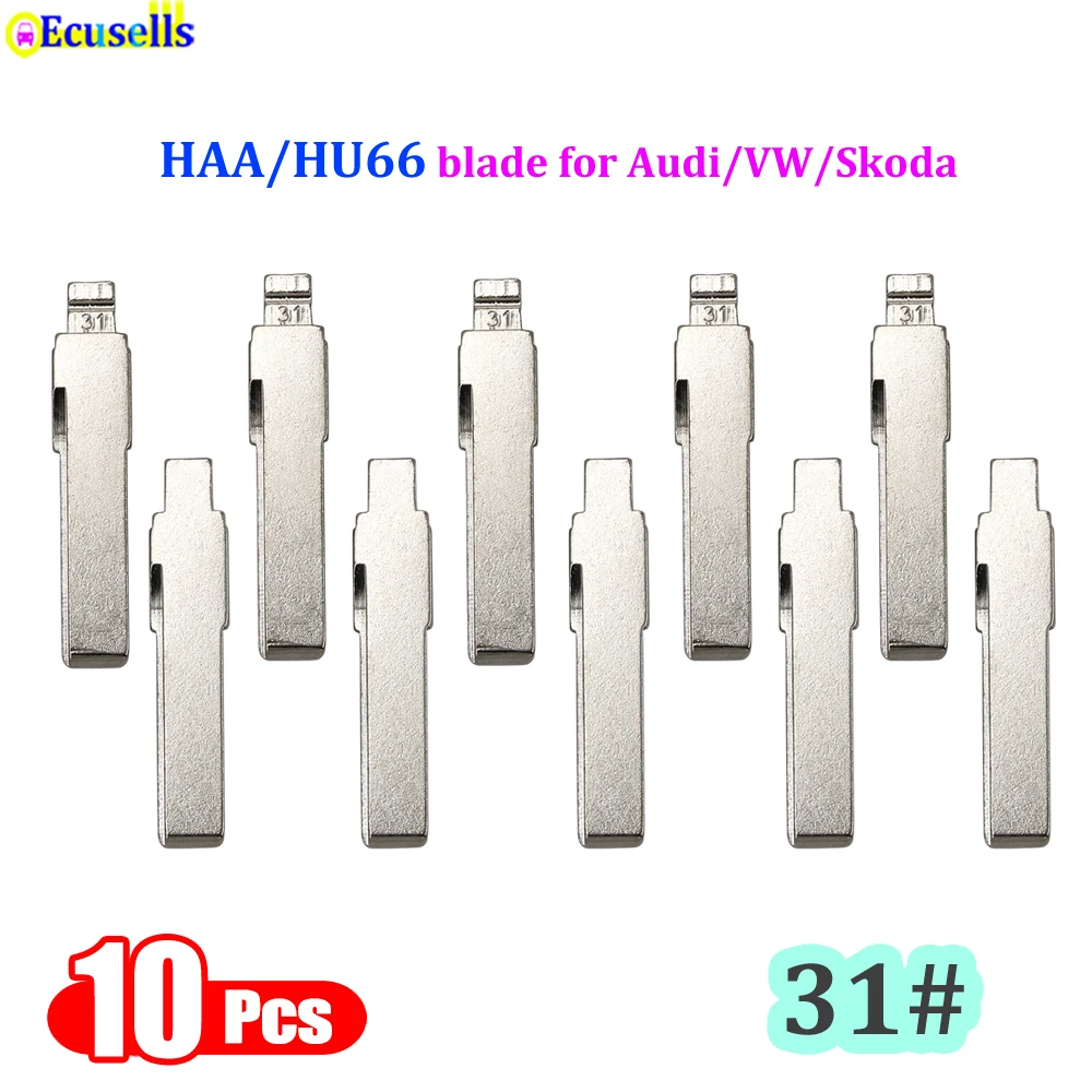 10pcs/lot Compatible Haa Profile Uncut Hu66 Flip Fly Key Blade For Vw ...