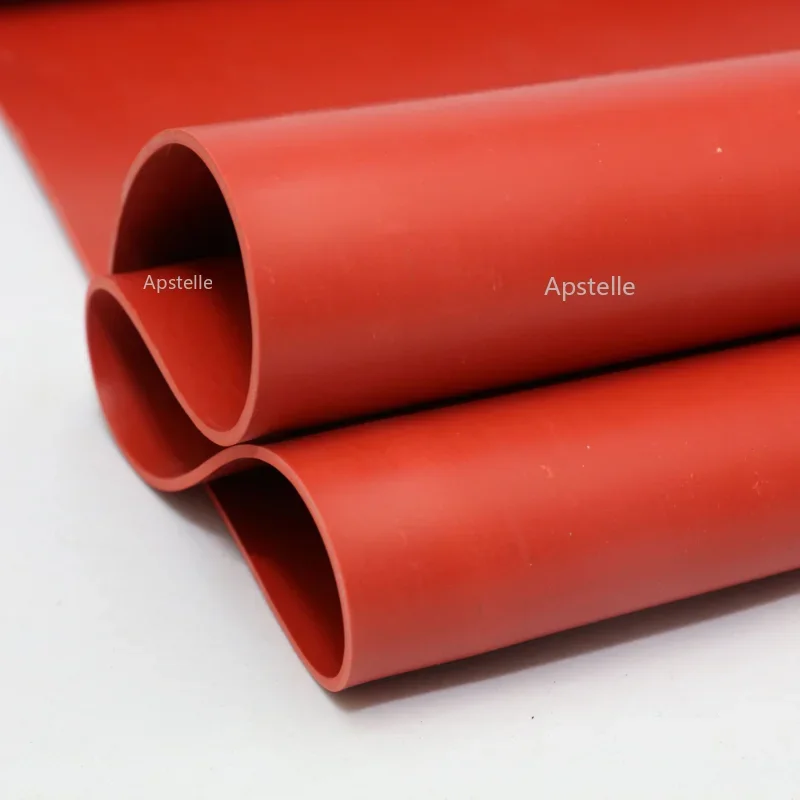 Red-Silicone-Plate-Insulating-Rubber-Pad-Thickened-Oil-resistant-Wear ...
