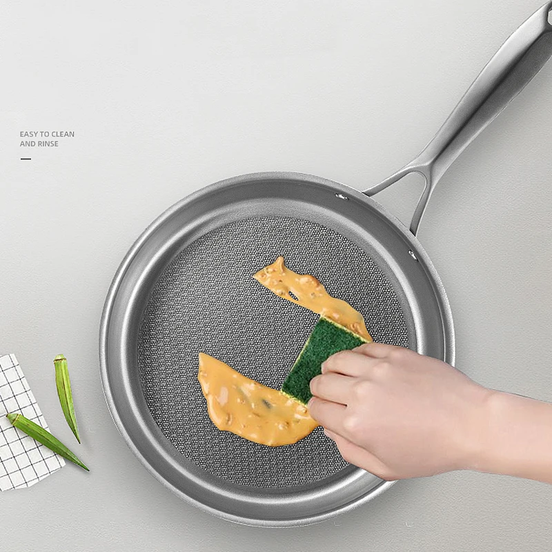 24CM-Titanium-Frying-Pan-Honeycomb-Non-stick-Pan-Chinese-Wok-Suitable ...