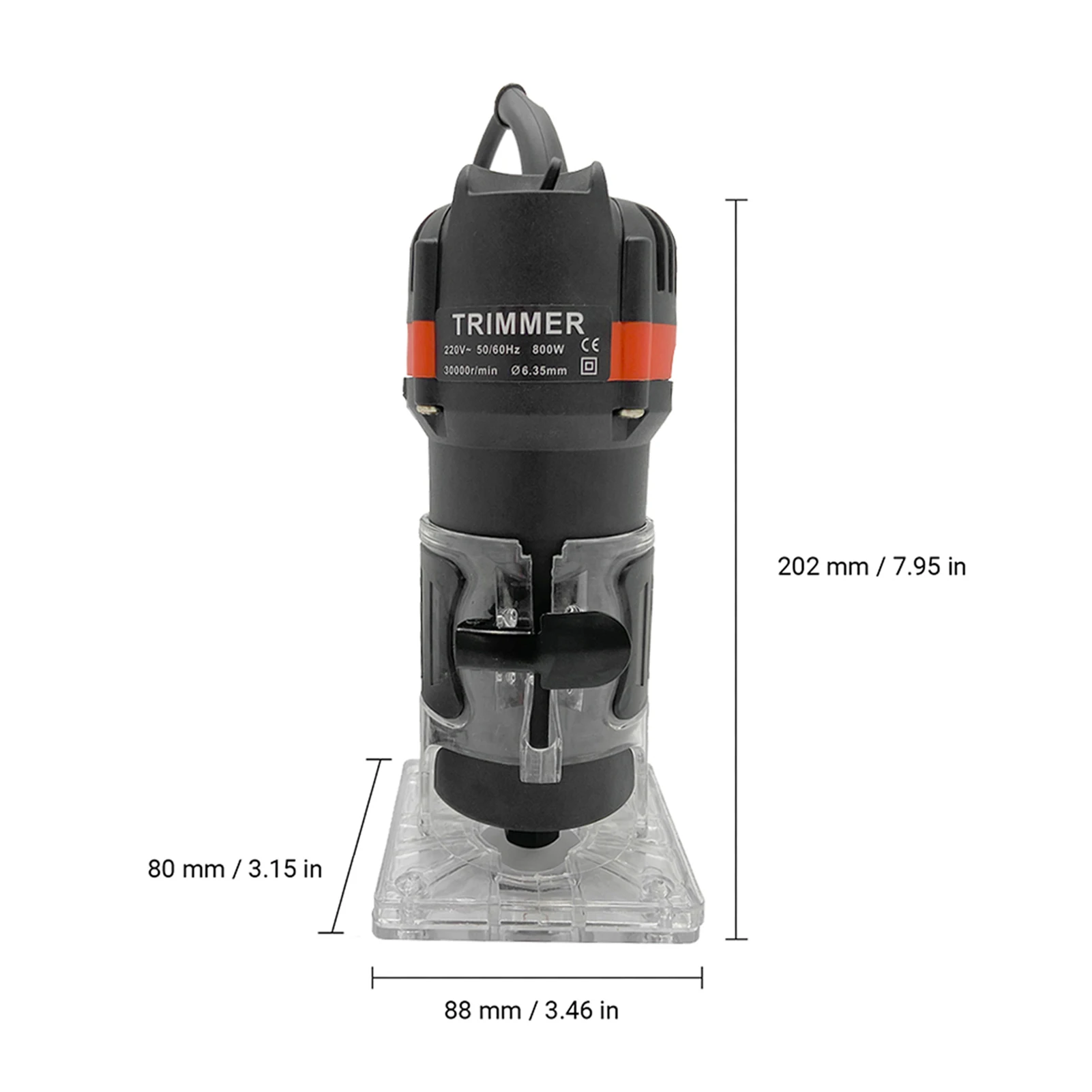 800W 30000R/Perc Elektromos Fa Trimmer Útválasztó Laminált Réselő ...