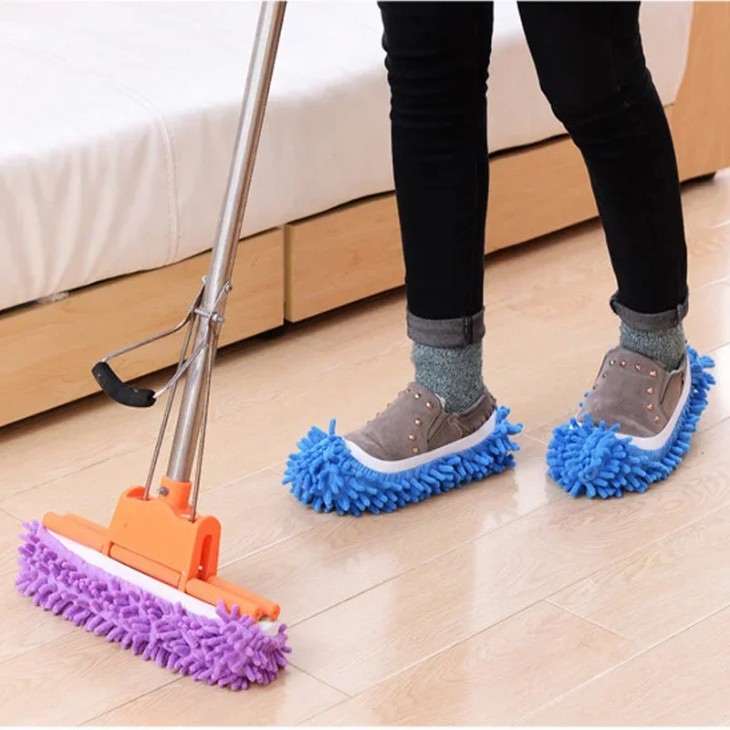 Floor-Dust-Microfiber-Cleaning-Slipper-Lazy-Shoes-Cover-Mop-Window ...