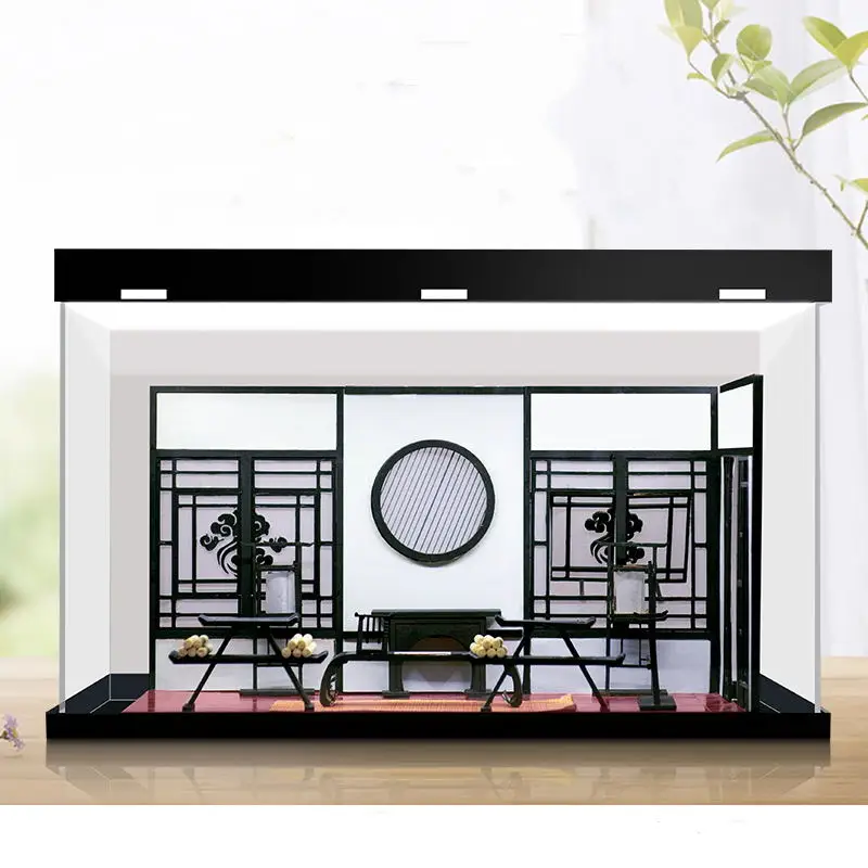 1set Chinese Building Model Kits Miniature Dollhouse Scenery DIY ...