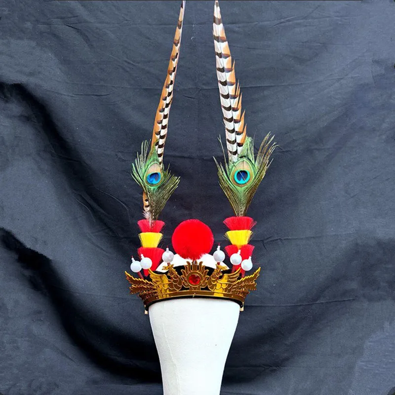 60cm-Feather-Hua-Mu-Lan-Mu-Guiying-Drama-Hat-For-Adults-Children-Opera ...